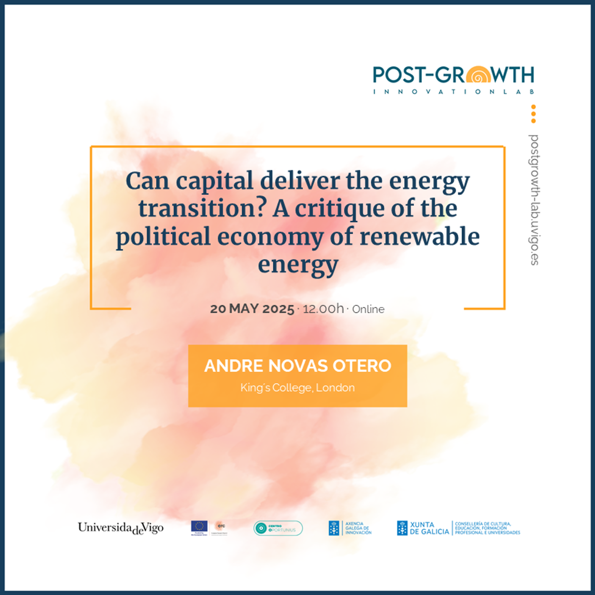 SEMINAR - ANDRE NOVAS OTERO (King's College London) | Postgrowth Lab