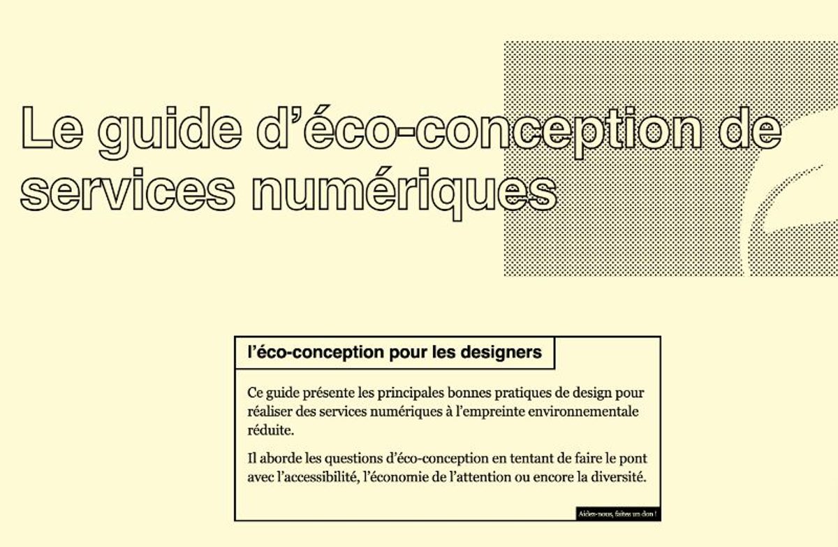Le guide d’éco-conception de services numériques | Ressources