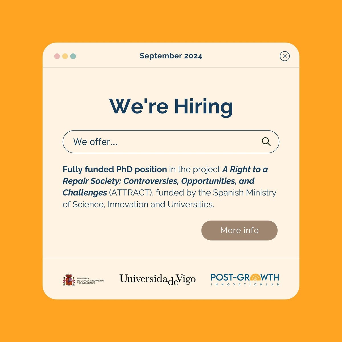 Job Offer - PhD Position | Postgrowth Lab