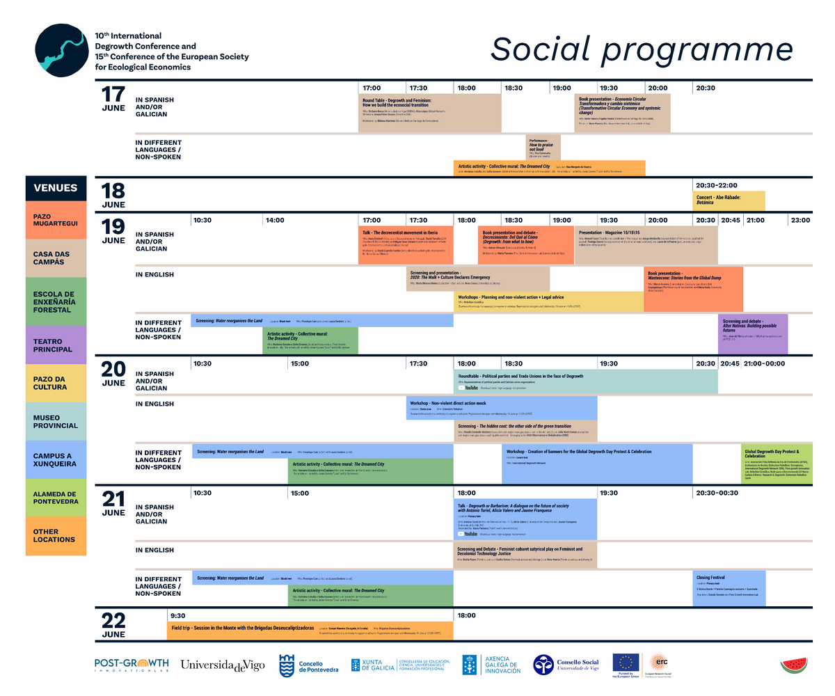Conference social programme | International Degrowth Conference 2024